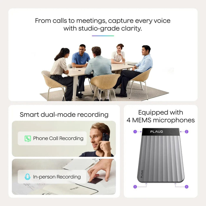 PLAUD.AI Note Pro Smart AI Note Taker | GPT-4o Meeting Recorder ...