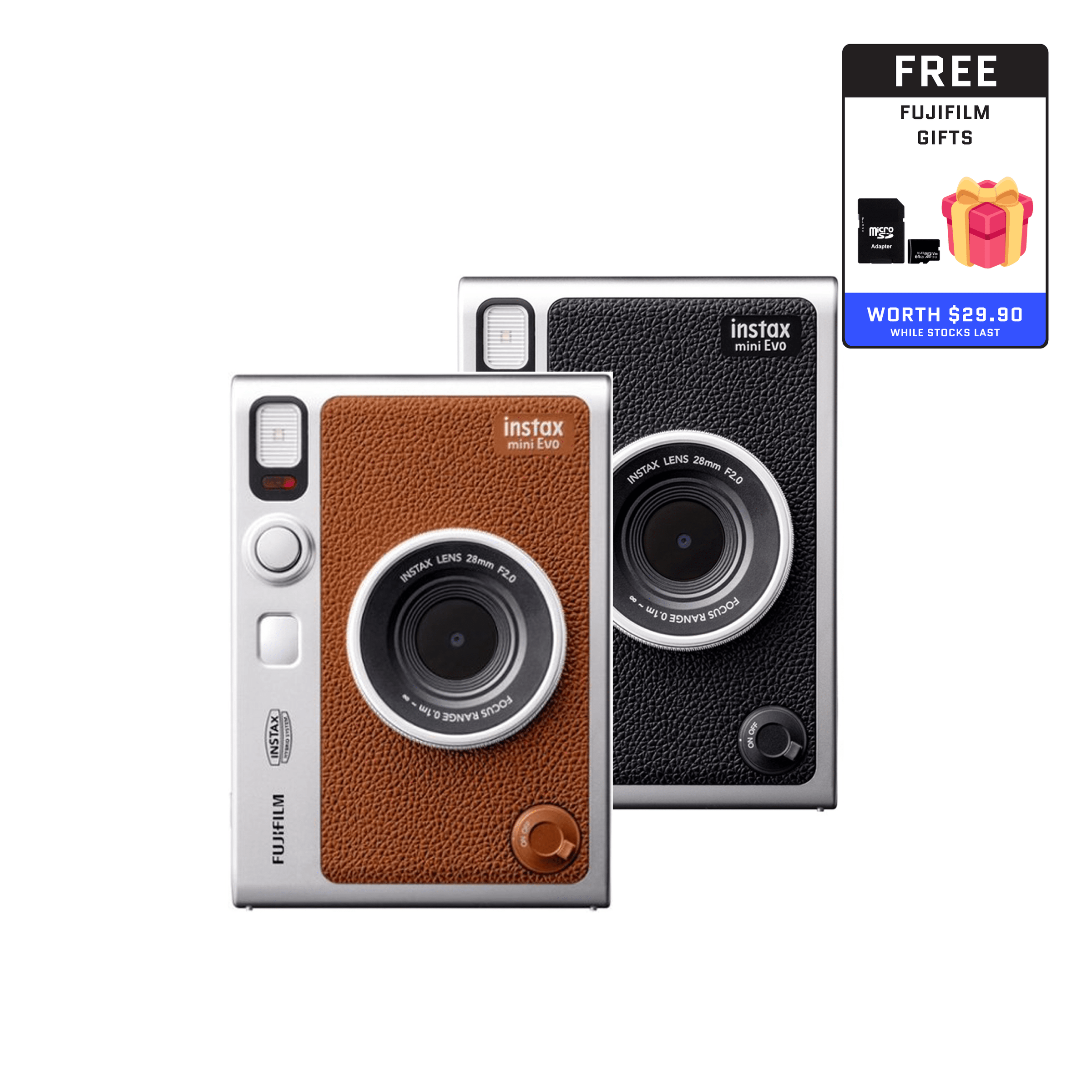 Fujifilm Instax Mini Evo Instant Camera with USB Type-C Charging Input